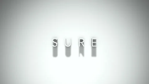 sure 3D title animation with shadows on ... | Stock Video | Pond5