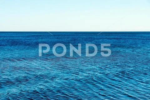 Surface water with ripples and the line of the horizon ~ Premium Photo ...