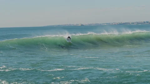Surfer falling into the water while catc... | Stock Video | Pond5