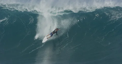 Surfer surfing barrel tube wave at Banza... | Stock Video | Pond5