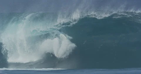 Surfer surfing barrel tube wave at Banza... | Stock Video | Pond5