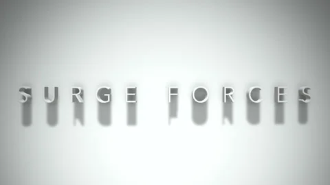 surge forces 3D title animation white te... | Stock Video | Pond5