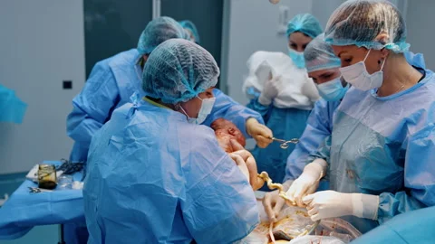 Operation Room Baby Birth Stock Video Footage | Royalty Free Operation ...