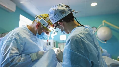 Surgical procedure on thyroid conducted ... | Stock Video | Pond5