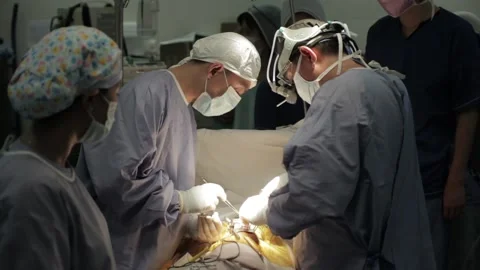 Surgical Team Doing Open Heart Surgery I... | Stock Video | Pond5