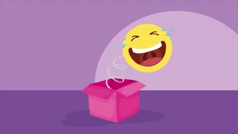 surprise box with emoticon animation | Stock Video | Pond5