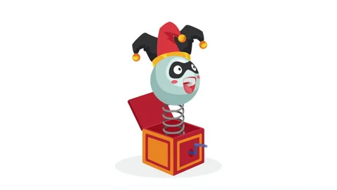 surprise box with joker animation | Stock Video | Pond5