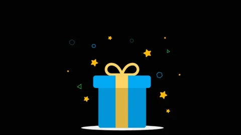 Surprise Gift Box Opening Animation On B... | Stock Video | Pond5