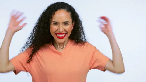 Surprise, winner and face of excited bla... | Stock Video | Pond5