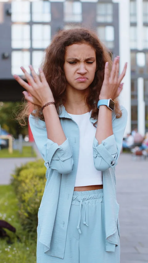 Surprised frustrated teen child girl rai... | Stock Video | Pond5