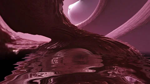 Surreal distorted alien scene reflected ... | Stock Video | Pond5