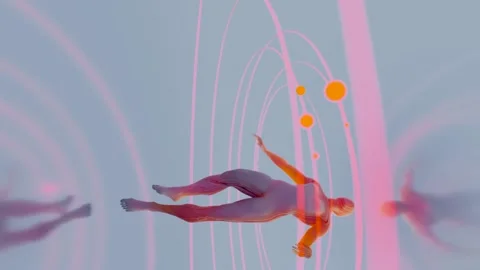Surreal translucent human body levitatin... | Stock Video | Pond5