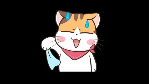 Surrendering Cat Animation with Transpar... | Stock Video | Pond5