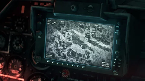 Surveillance detecting the target at war... | Stock Video | Pond5