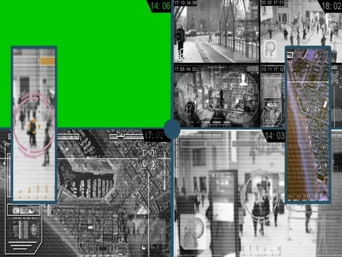 Surveillance - Green Screen - Map - Moni... | Stock Video | Pond5