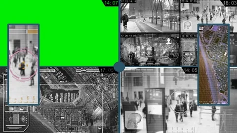 Surveillance - Green Screen - Map - Moni... | Stock Video | Pond5