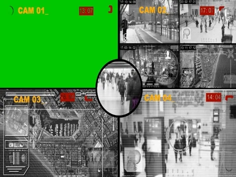 Surveillance - Green Screen - screen - M... | Stock Video | Pond5