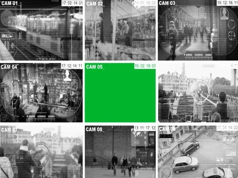 Surveillance - Green Screen - View - Mon... | Stock Video | Pond5