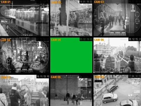 Surveillance - Green Screen - View - Mon... | Stock Video | Pond5