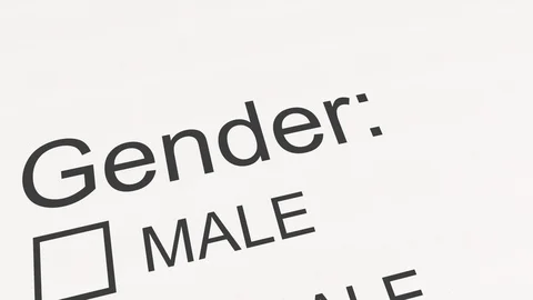 Survey checkbox gender selection - male.... | Stock Video | Pond5