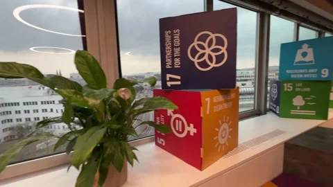 sustainable development goals on carton ... | Stock Video | Pond5