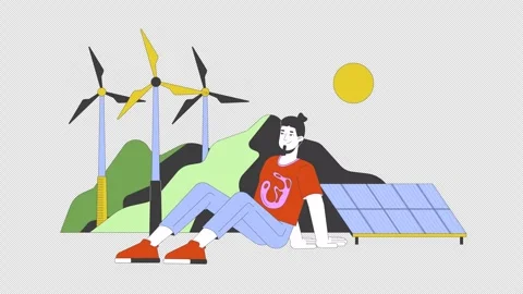 Renewable Energy Animation Stock Video Footage | Royalty Free Renewable ...