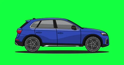 SUV Car Animation , SUV Car Green Scree... | Stock Video | Pond5
