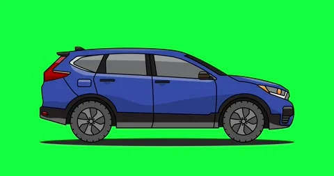 SUV Car Animation , SUV car Green Screen... | Stock Video | Pond5