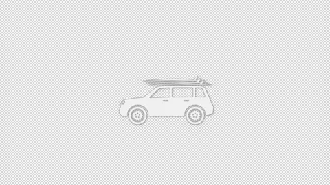 SUV car icon loop Animation video transp... | Stock Video | Pond5