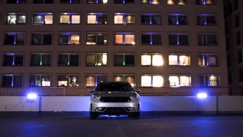 SUV Pulling out of a Parking garage At l... | Stock Video | Pond5