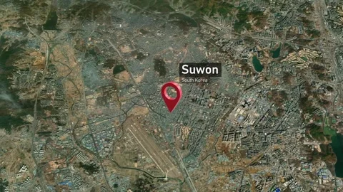 Suwon City Map Zoom (South Korea) from S... | Stock Video | Pond5