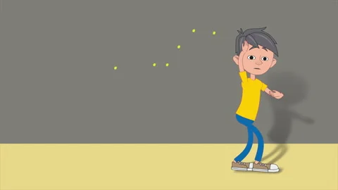 Swarm of Cute Cartoon Bees Flying Around... | Stock Video | Pond5