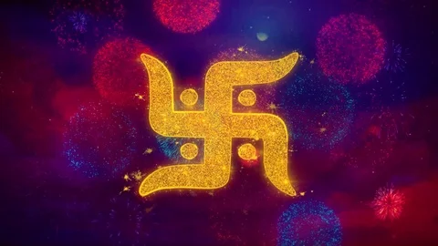 Swastika Symbol Greeting Text Sparkle Pa... | Stock Video | Pond5