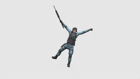 SWAT police officer dance - 3d render lo... | Stock Video | Pond5