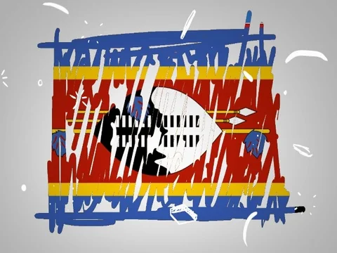 Swaziland - Hand drawn - Animation - out... | Stock Video | Pond5