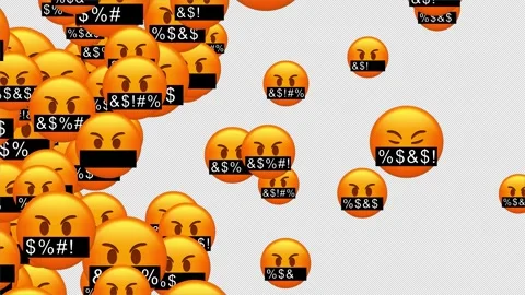 Swearing Animated Emoji Pack with Overla... | Stock Video | Pond5
