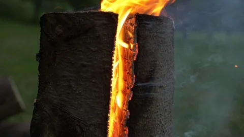 Swedish torch from side. Scandinavian lo... | Stock Video | Pond5