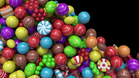 Sweet Candy Transitions falling animatio... | Stock Video | Pond5