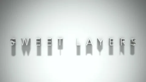 sweet layers 3D title animation white te... | Stock Video | Pond5