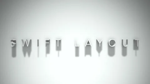 swift layout 3D title animation white te... | Stock Video | Pond5