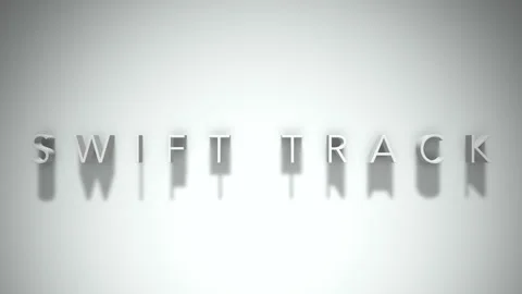 swift track 3D title animation with shad... | Stock Video | Pond5