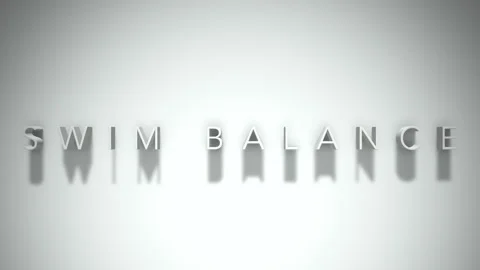 swim balance 3D title animation white te... | Stock Video | Pond5