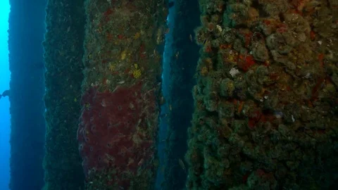 Underwater Oil Rig Stock Video Footage | Royalty Free Underwater Oil ...