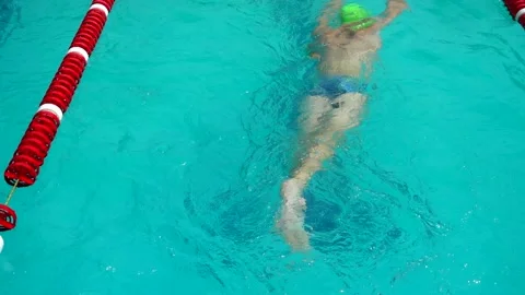 Swimming pool training. Athletes practic... | Stock Video | Pond5