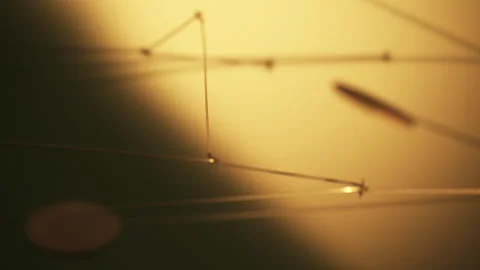 Swinging Golden pendulum with shadow ref... | Stock Video | Pond5