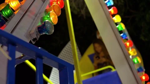 Swinging ship attraction at fun fair | Stock Video | Pond5