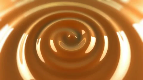 Swirl in caramel surface. Animation wavi... | Stock Video | Pond5