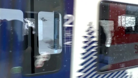 Train Window Skiing Stock Video Footage | Royalty Free Train Window ...