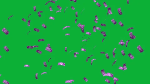 Swiss Franc Flying Loop Animation on Gre... | Stock Video | Pond5