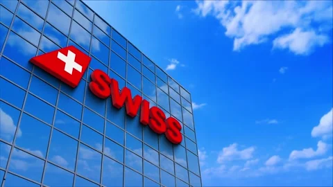 SWISS Logo On Corporate Building 3D Anim... | Stock Video | Pond5